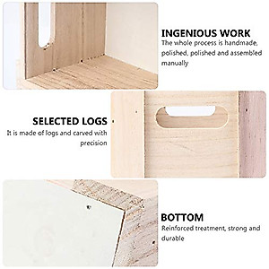 Cabilock Farmhouse Wood Planter Small Crate Wooden Desktop Storage Organizer Remote Control Caddy Holder Wood Box Container for Desk Office Supplies Home and Table S Decorative Box Wood Flower Pot