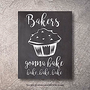 Home Decor Funny Gift 6 Kitchen Wall Art Prints Kitchenware with Sayings Unframed Farmhouse Home Office organization Signs Bar Accessories Decorations sets white house Deco Kitchen Decor (5"x7")