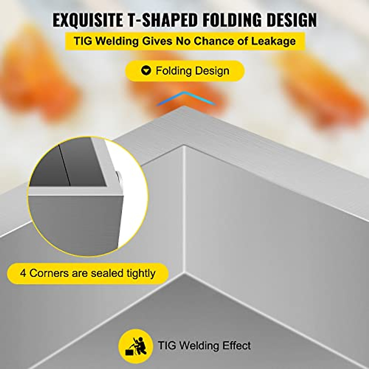 VBENLEM Maple Syrup Evaporator Pan 36x24x18.5 Inch Stainless Steel Maple Syrup Boiling Pan with Valve and Thermometer and Divided Pan and Feed Pan