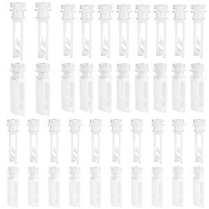 Vertical Blind Stem Replacement White Stems for Vertical Window Blind Vertical Blind Carrier Stem Vertical Blinds Curtain Accessories (40 Pieces)