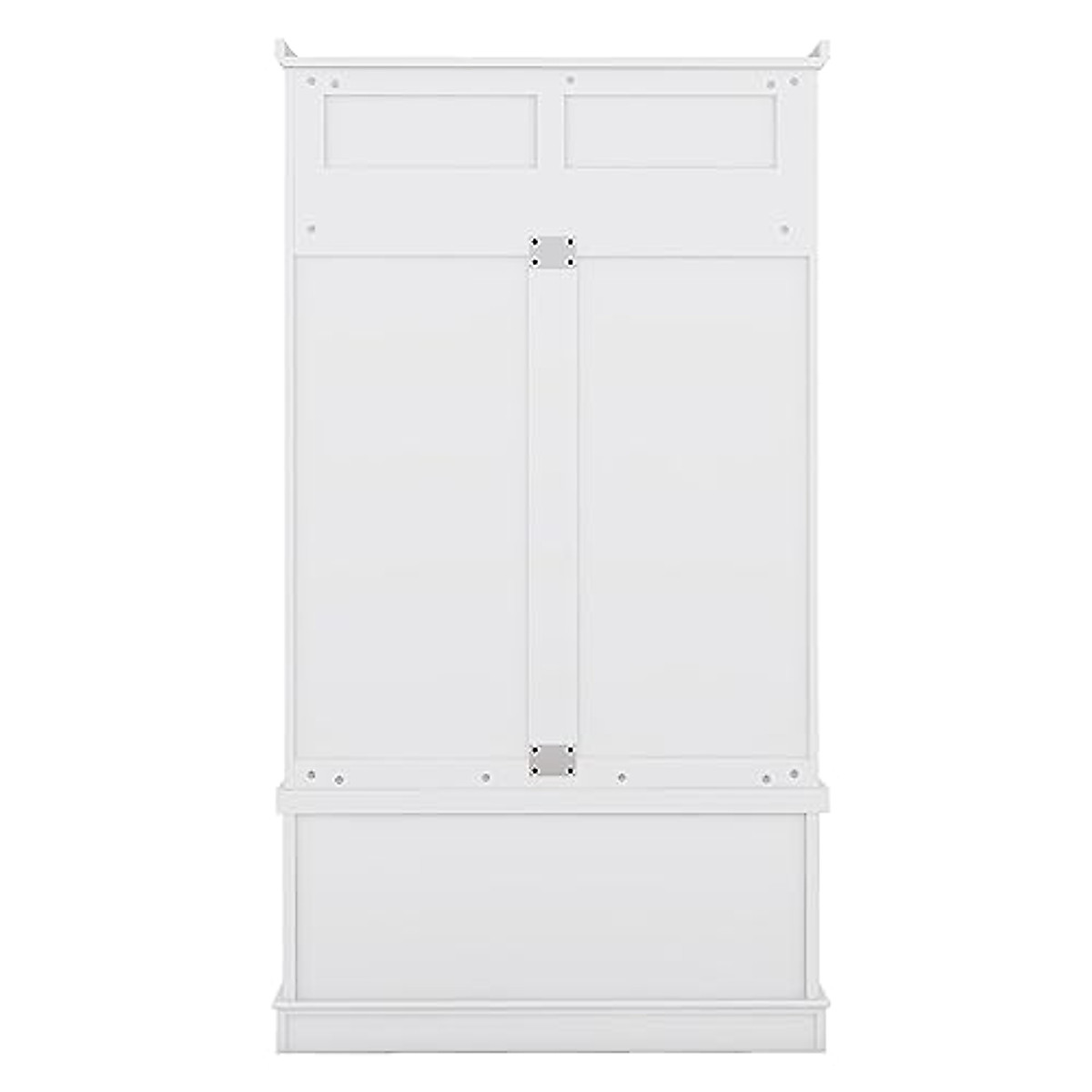 HomSof Hall Tree with Storage Shoe Bench for Entryway and Hallway,4-in-1 Design Coat Racks with 4 Hooks for Living Room,White