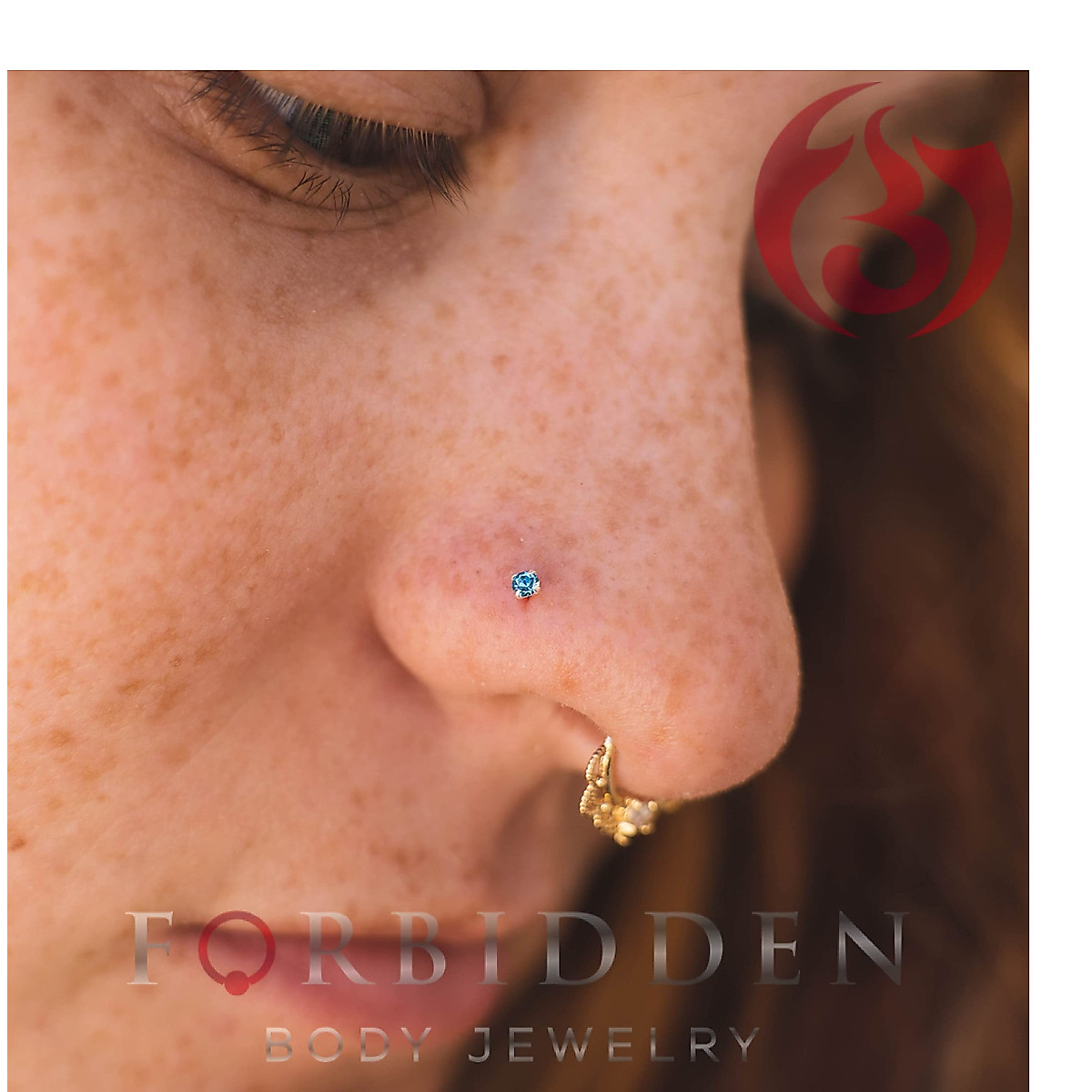 Forbidden Body Jewelry Nose Rings Sterling Silver CZ Simulated Diamond Micro Nose Studs 22G Set of 3 (Clr/AB/Rose)