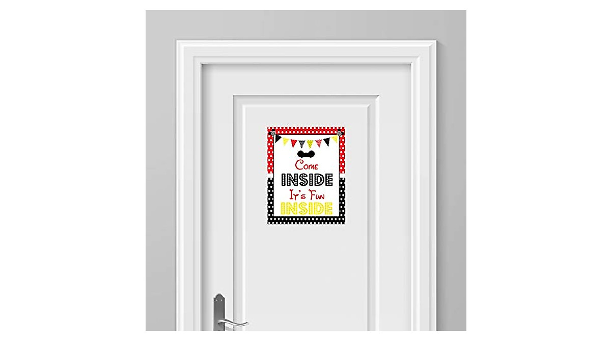 Mickey Mouse Party Signs Set of 4 - Perfect Disney Birthday Decor