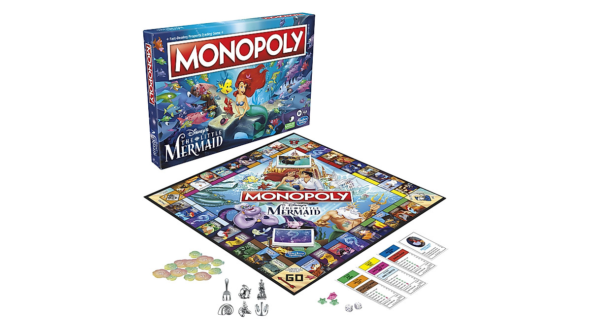 The Little Mermaid Monopoly Game – Disney Family Board Game for Kids & Fans