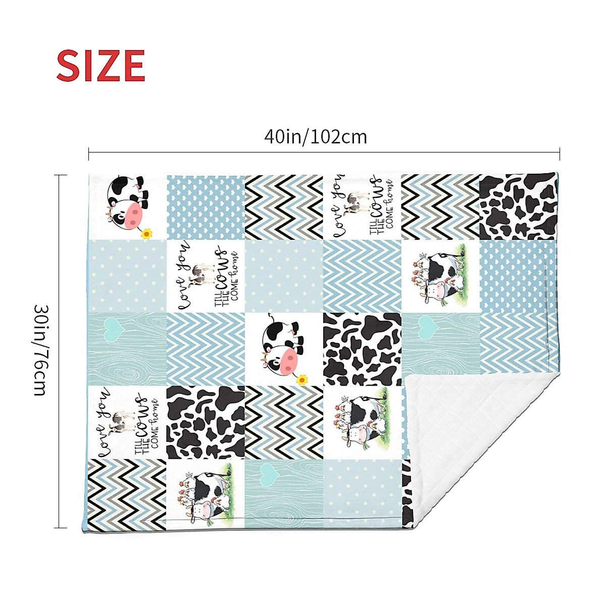 Baby Blanket for Boys Girls Milk Cow Baby Blanket Warm Soft Cozy Nursery Blankets All Season Air Conditioning Throw Blanket Stroller Crib Receiving Blanket 30x40 Inch