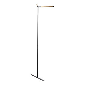 YAMAZAKI Home Tower Magnetic Entryway Organizer For Umbrellas Or Bags, Mudroom Wall Storage With Tray And Wooden Dowel, 63" - Steel + Wood