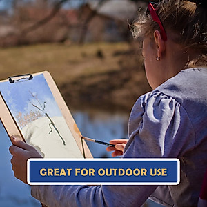 Falling in Art 18x18 Sketch Board, Drawing Tote Board for Artists with Sturdy Clip and Rubber Bands, Portable Art Clipboard for Classroom and Studio Drawing