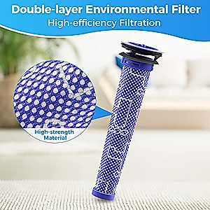 3Pack Replacement Pre Filters for Dyson - Vacuum Filter Compatible Dyson V6 V7 V8 DC59 DC58 Replaces Part 965661 01 (3 Pack)