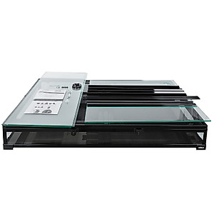 OIIBO 180 Gallon Large Glass Reptile Terrarium, 48" x 24" x 36" Tall & Wide Reptile Tank Front Opening Terrarium Tank with Double Sliding Door Top Screen Ventilation Reptile Habitat