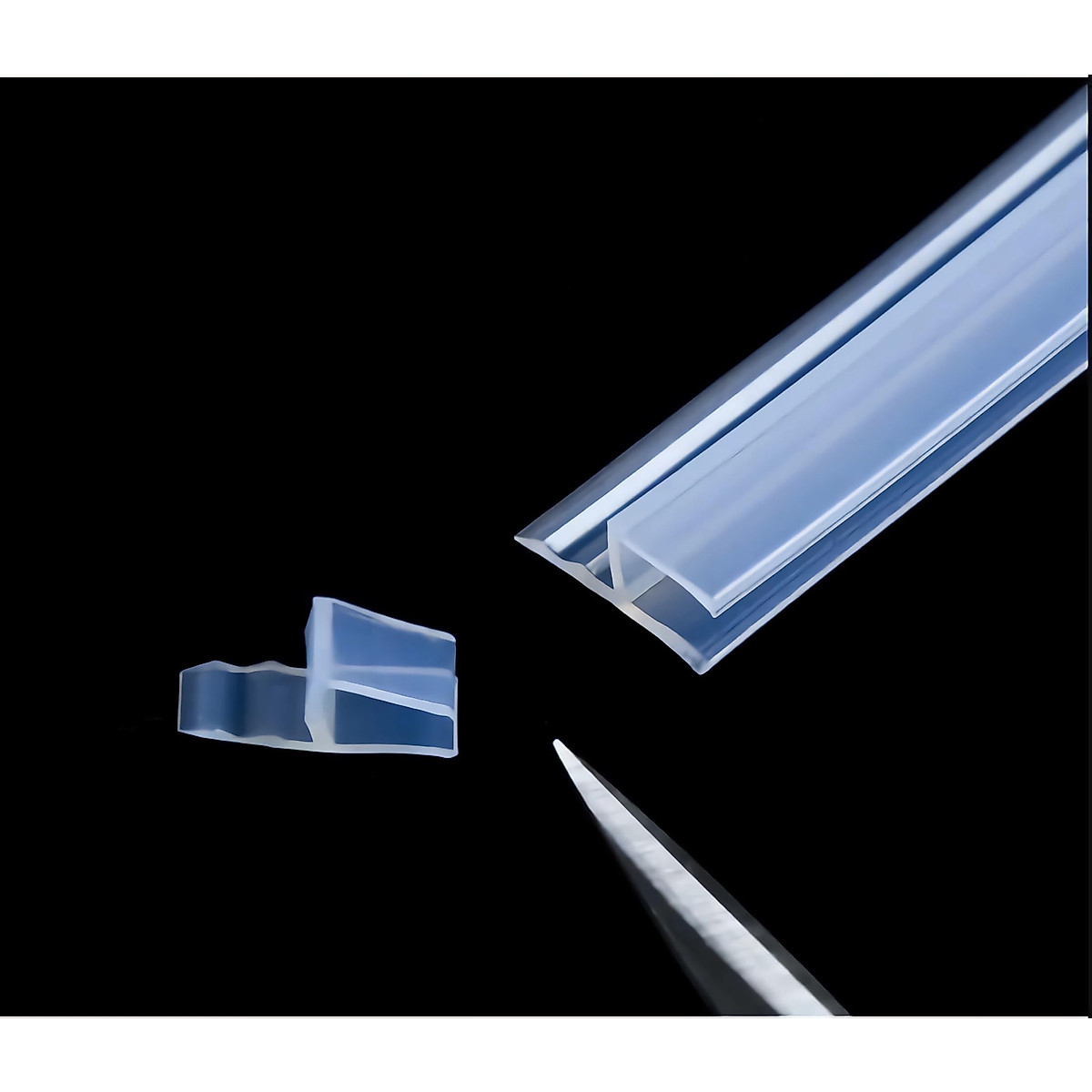 hokmly 120 Inch 10 Ft (Feet) Soft Shower Doors Sweep to Stop Leaks,Glass Door Seal Strip, Shower Silicone Seal Strip