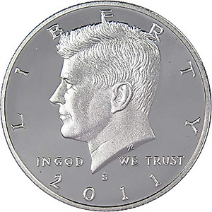 2011 S Kennedy Half Dollar Choice Proof 90% Silver 50c US Coin Collectible