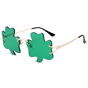 AZorb St. Patrick's Day Shamrock Glasses Leaves Green Day Sunglasses leprechaun Costume