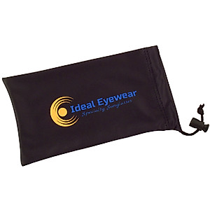 Ideal Eyewear Night Driving Wear Over Glasses Yellow Lens Fit Over Glasses (Black Frame with case, Medium)