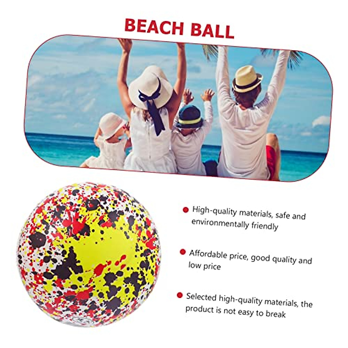 Alasum 5pcs Pool Ball Clear Beach Balls Inflatable Balls for Kids Beach Balls for Kids Plastic Beach Balls Toddlers Beach Balls Inflatable Pool Toys Beach Water Ball Float Ball Soft Toy