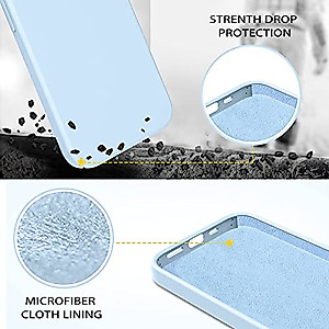 Telaso Compatible with iPhone 13 Case, Liquid Silicone Soft Gel Rubber iPhone 13 Phone Case Slim Fit Cover with Microfiber Lining Shockproof Protective Phone Cases for iPhone 13 6.1 inch, Baby Blue