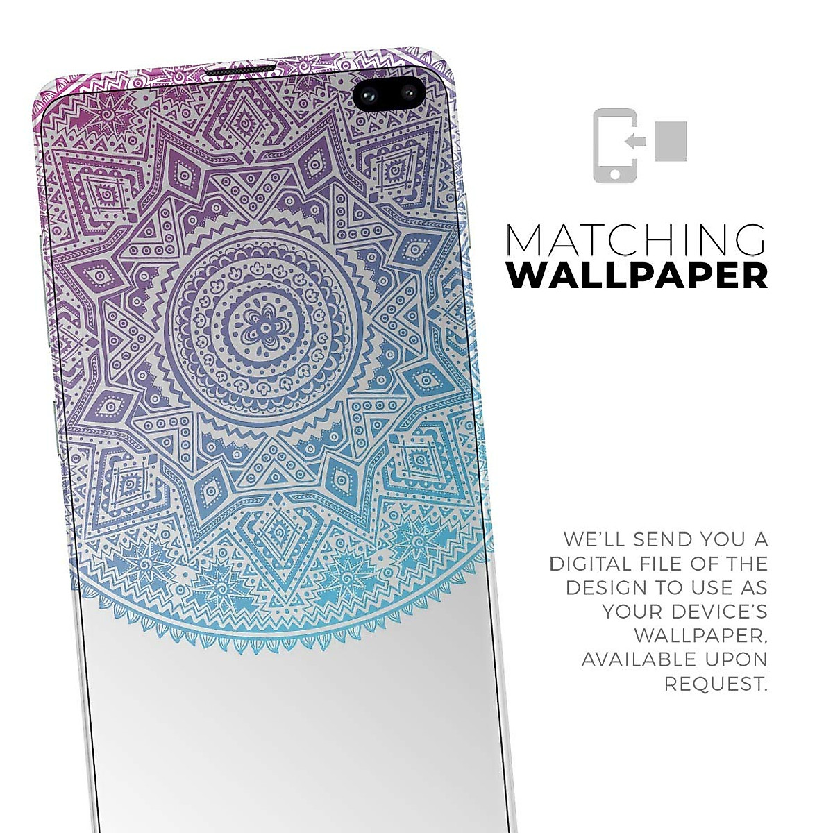 DesignSkinz Tribal Ethnic Mandala v5 Protective Vinyl Decal Wrap Skin Cover Compatible with The Samsung Galaxy S20 (Screen Trim & Back Glass Skin)
