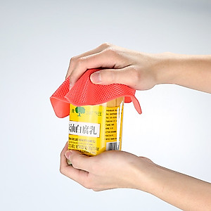 Otstar 4pcs Jar Opener Gripper Pads for Weak Hands Senior with Arthritis, No-slip Multi-Purpose Silicone Rubber Jar Lid Openers