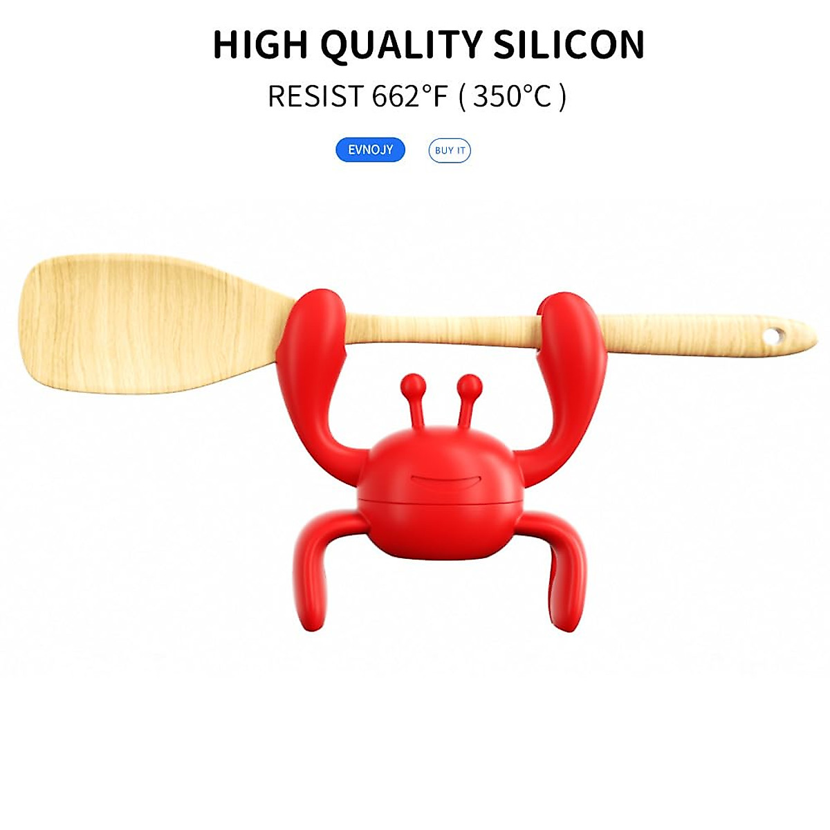 Silicone Spoon Rest for Stove Spoon Holder and Lid Lifter Steam Releaser Stove Organizer Cool Kitchen Gadgets & Cute Kitchen Accessories (Cute Red)