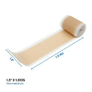 STUDIO LIMITED Lace Wig Grids and Knots Eraser Silicone Melting Tape, Bye Bye Lace Grid HD Natural Hide Cover Skinlike Durable Breathable Reusable Ultra-Thin Non-Slip Tape (Natural)