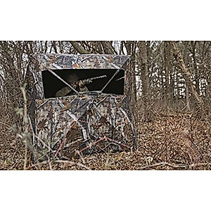 Guide Gear Silent Adrenaline Pop-Up Hunting Ground Blind for Deer, Duck, and Turkey Hunting, 2-Person Tent