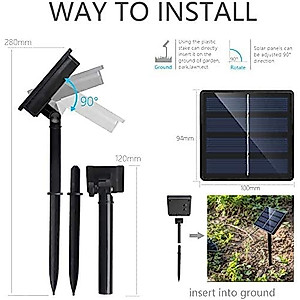 DOTOMP Solar Christmas String Lights, 72ft 200 LED 8 Modes Solar Powered Outdoor String Light Lighting Waterproof Fairy Lights for Xmas Tree Garden Homes Wedding Lawn Party Decor (2 Pack)