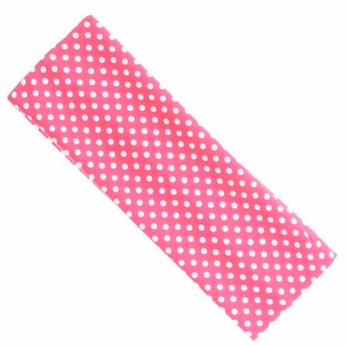Topkids Accessories Yoga Headband Head Band Kylie Hairband Hair Band Hair Bandeau Stretchy Elastic Gym Sports Fabric For Women, Men and Boys, Girls (7cm / 2.7", Fuchsia Mini Polka Dot)