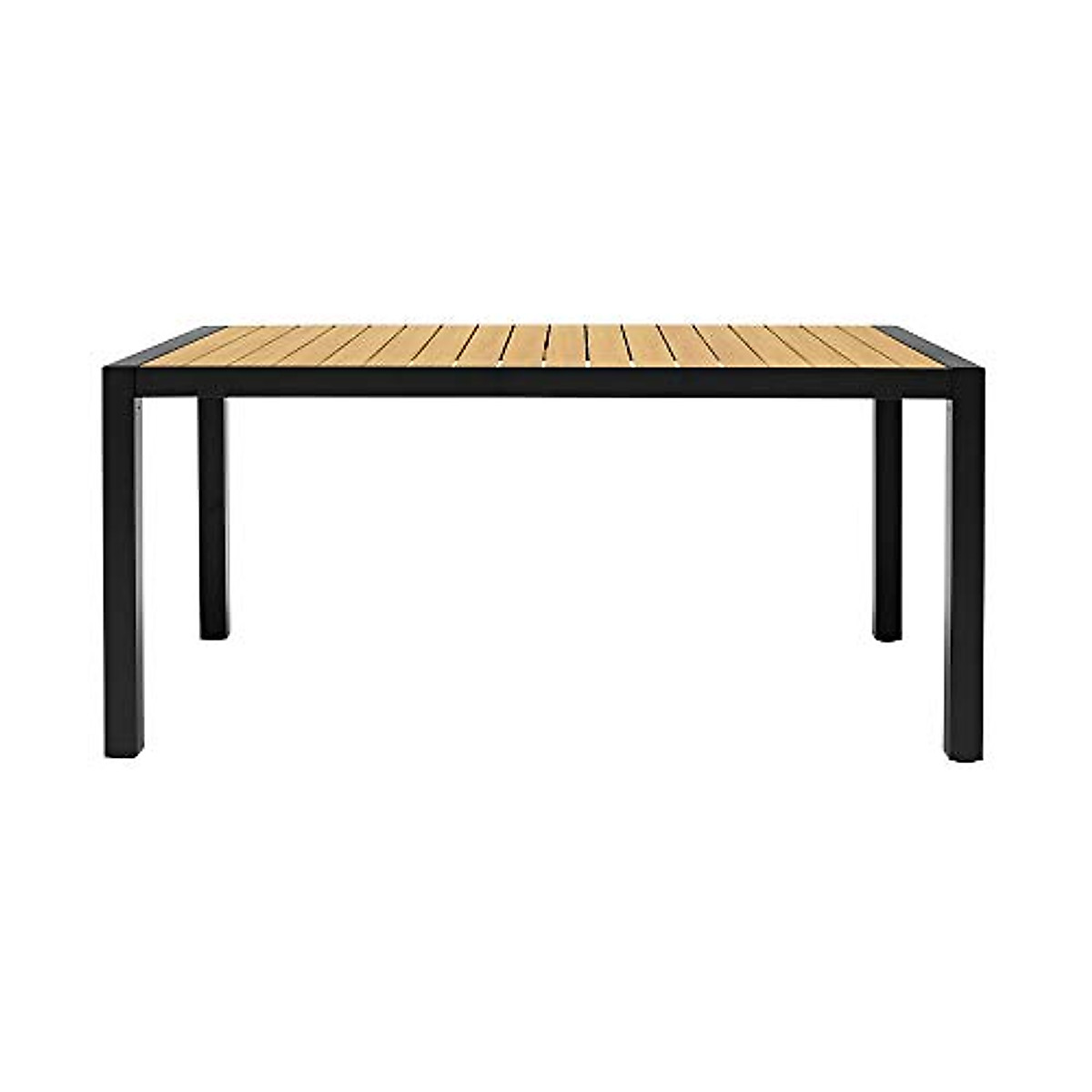 Armen Living Panama Outdoor 5 Piece Black Aluminum Dining Set