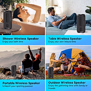 OPG Linkyou Wireless Speakers Portable Outdoor Speaker with 30W Stereo Sound, IPX7 Waterproof Shower Speaker，Upgraded Portable Speaker for Home/Party/Outdoor/Beach, Up to 30 Hours Playtime, LED Light