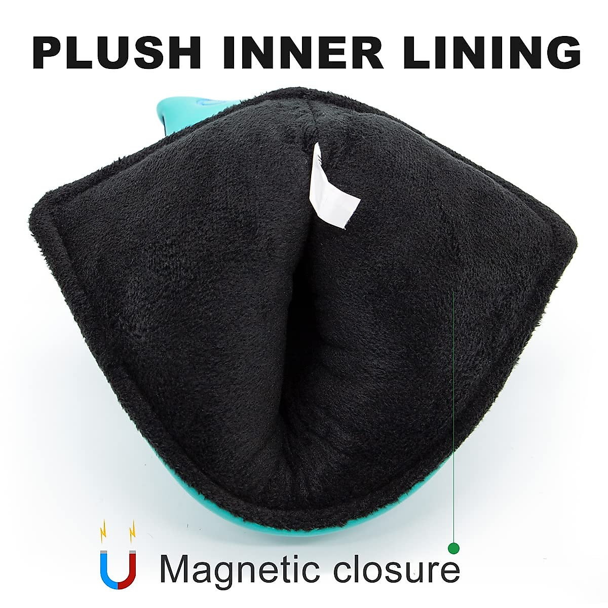 Shark Golf Putter Club Head Cover Headcover Blade Magnetic fits for Scotty Cameron Del Mar, Taylormade Mytp, Odyssey WH OG #1 Putters (Light Blue)