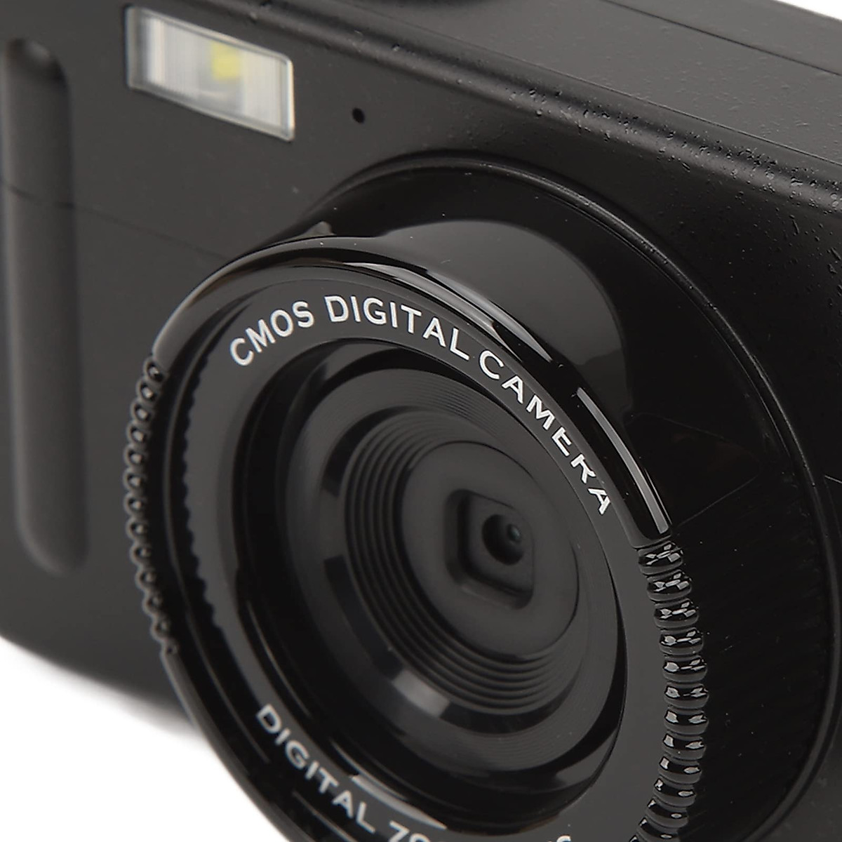 Vlogging Camera, Long Battery Life Selfie Dual Screen 4K Digital Camera Multifunction Cyclic Record 4X Zoom for Travel for Kids for Beginners for Outdoor (Black)