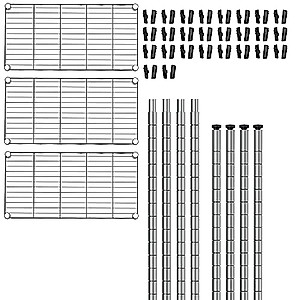 SINGAYE 3 Tier Adjustable Storage Shelf Metal Storage Rack Wire Shelving Unit Storage Shelves Metal 390Lbs Capacity 23.6" L x 14" W x 31.5" H for Pantry Closet Kitchen Laundry Silver