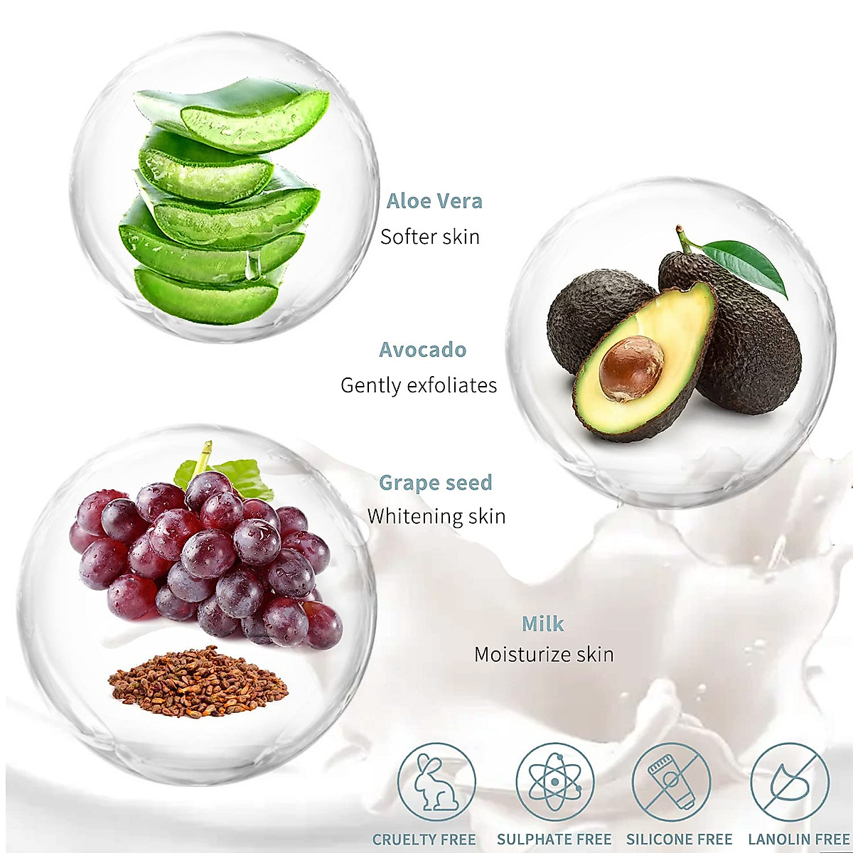 Foot Masks-5 Pack,Natural Foot Care Exfoliating Treatment Repairs Cracked Heels,Peeling Away Calluses and Dead Skin Cells,Make Your Feet Baby Soft & Get a Smooth Skin -For Men Women（Milk &Avocado）