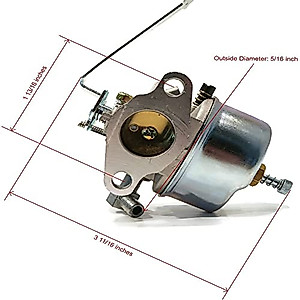 LOLUZ 631921 Carburetor Compatible with Tecumseh 632284 631070A H25 H30 H35 Engines 30727 30604 Grass Tool Carb Lawn Mower Garden Mechanical（2PCS）