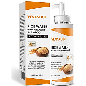 Rice Water for Hair Growth Shampoo Thinning and Loss Women, Rosemary Oil & Biotin Growth, Anti Regrowth Men, All Types