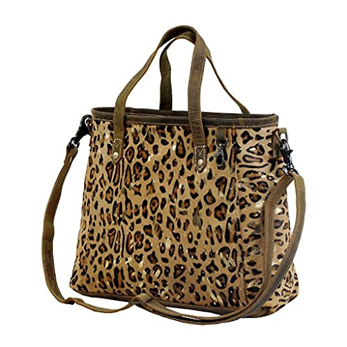 Myra Bag Fearless Leather & Cowhide Bag Upcycled Cowhide & Leather S-2832