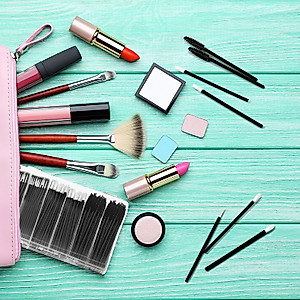 263 Pieces Disposable Makeup Applicators Kit, Includes 50 Disposable Eyeliner Brushes 100 Lipstick Applicators Lip Wands 112 Mascara Wands Eyelash Brush with Plastic Organizer Box