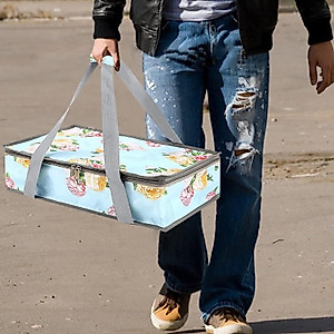 QEES Casserole Carrier For Hot or Cold Food,Casserole Carrier,Pie Carrier,Casserole Dish With Lid and Carrying Case,Insulated Casserole Food Carrier For Travel Party Picnic,Pioneer Woman Dish Carrier