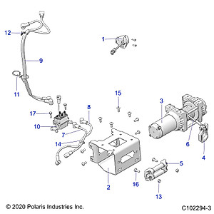 Polaris ATV CONTACTOR, Genuine OEM Part 4015095, Qty 1