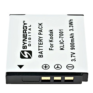 Synergy Digital Camera Battery, Compatible with Kodak KLIC-7001 Battery (Li-Ion, 3.7V 900 mAh) - Ultra Hi-Capacity Battery