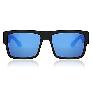 SPY Cyrus Matte Blk Happy Drk Gry Grn Polar w/Drk Blue Mirror