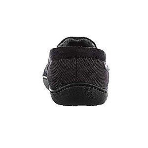 isotoner Men's Slipper, Diamond Corduroy Moccasin with Memory Foam and Skid Resistance for Indoor/Outdoor Comfort