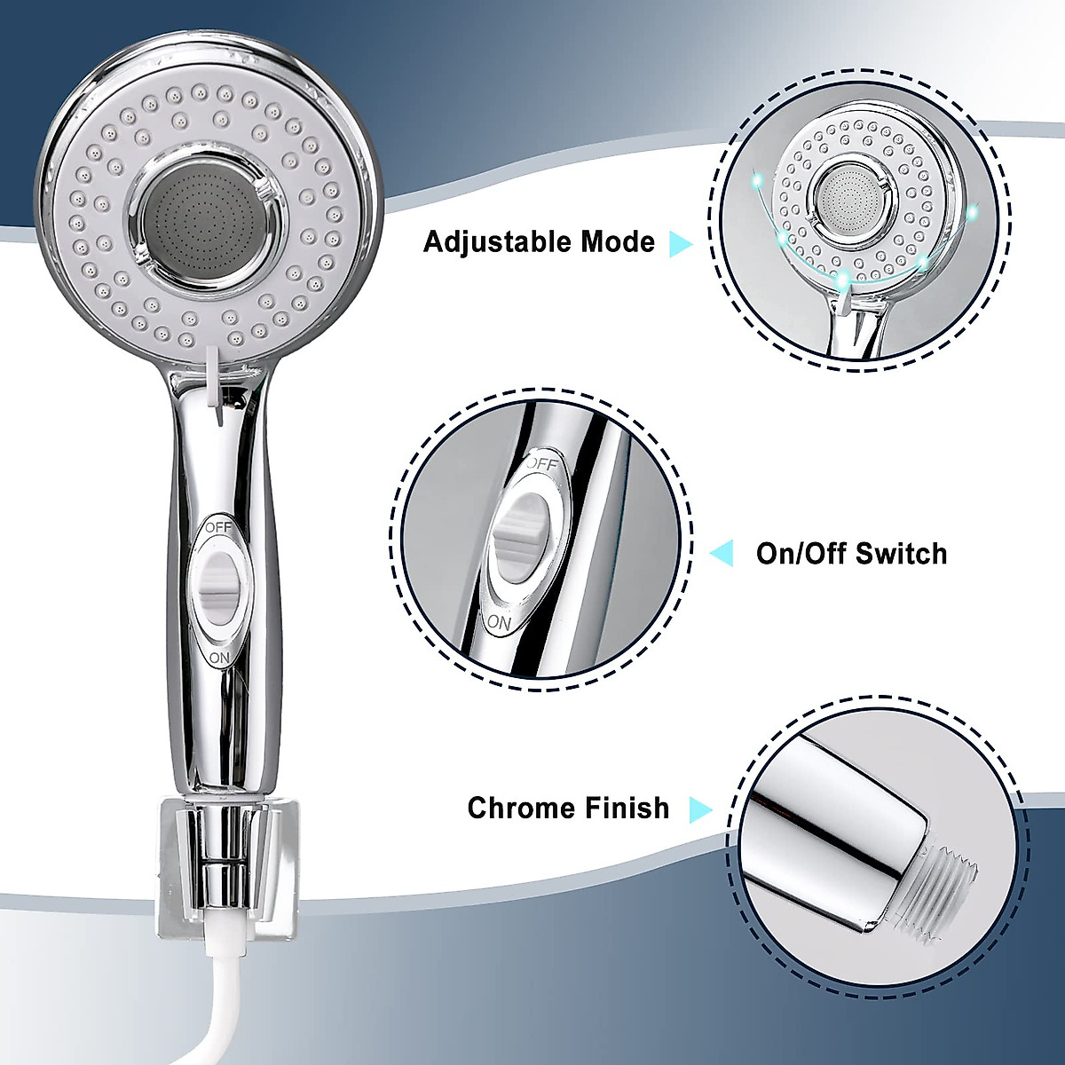 Shower Head Sink Faucet Sprayer for Hair Washing Pet Dog Rinse Baby Shampoo, Hand Held Shower for Bathtub Kitchen Bathroom