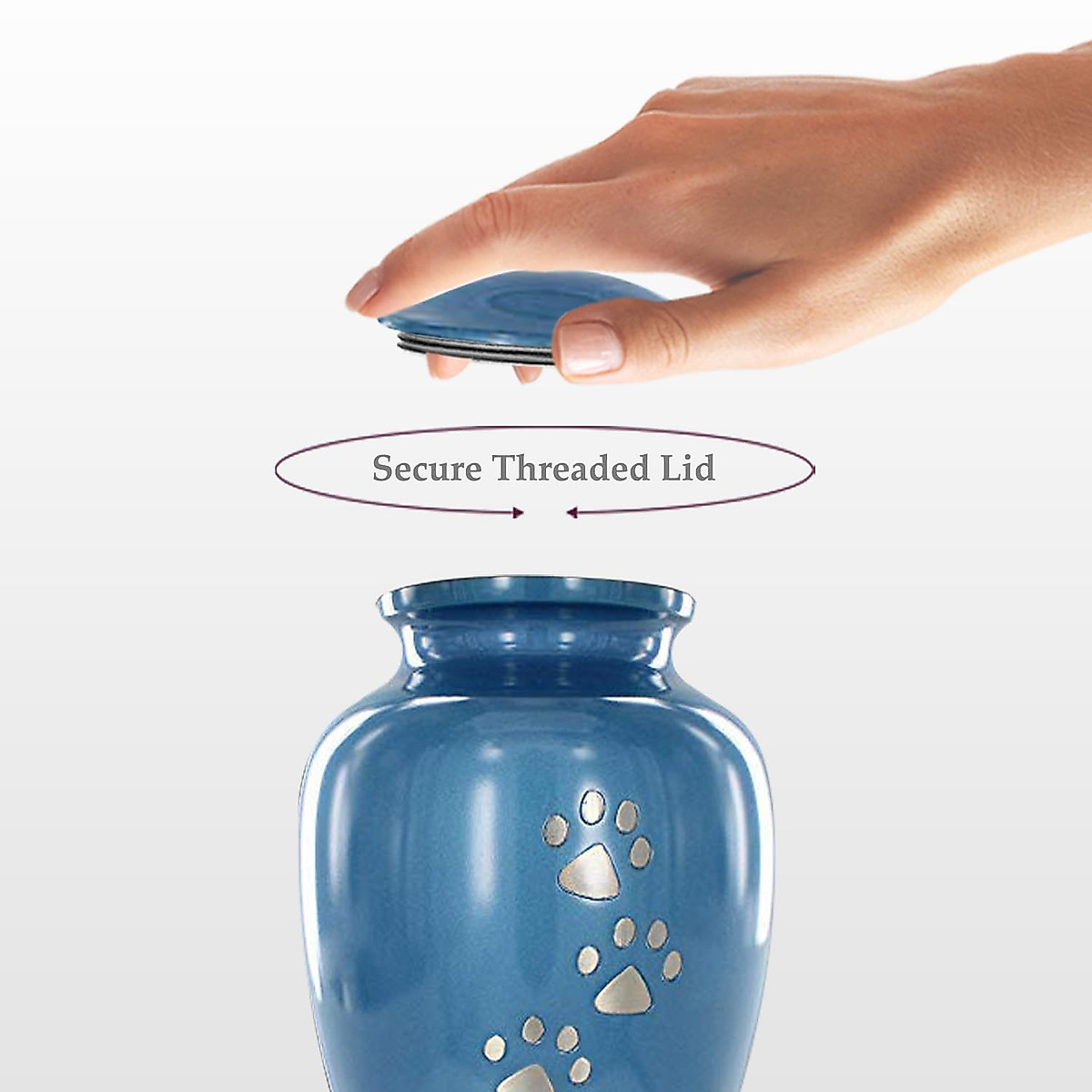 Trupoint Memorials Pet Urn for Dogs and Cats Ashes - A Loving Resting Place for Your Special Pet, Cat and Dog Urns for Ashes, Pet Cremation Urns - Blue, Small Pets up to 17 Lbs