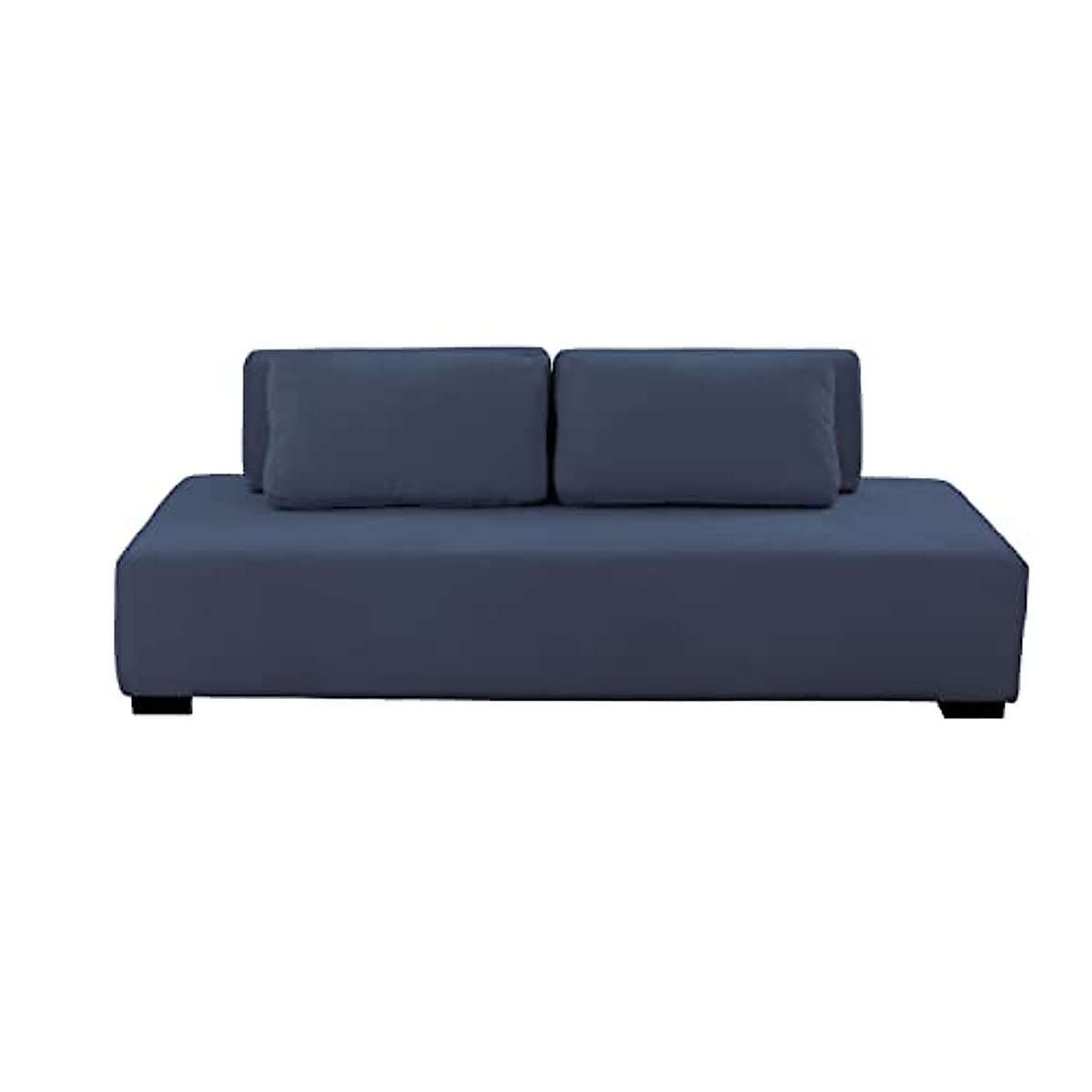 kevinplus 85.4'' Modern Sofa Couch for Living Room, 4-Seat Sofa Couch with 2 Moveable Heavy Back Cushion and 2 Pillows, Contemporary Sofa Couch for Office Studio Apartment, Navy Blue
