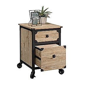 Sauder Steel River Pedestal File Cabinet, L: 20.87" x W: 23.86" x H: 26.58", Milled Mesquite Finish