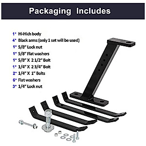 YeSeHow Trailer Hitch for Lawn Mower Garden Tractor Heavy Duty Hitch Compatible with for John Deere Cub Cadet Husqvarna Craftsman Riding Mowers,Solid Iron Construction Black Powder Coated