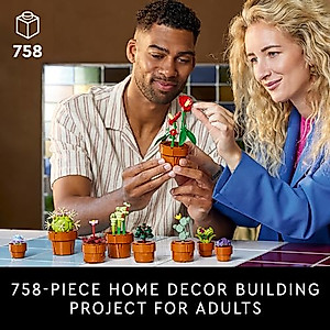 LEGO Icons Tiny Plants Building Set, Cactus Décor Gift Idea for Flower-Lovers, Carnivorous, Tropical and Arid Flora, Build and Display, Botanical Collection, Creative Building Sets for Adults, 10329