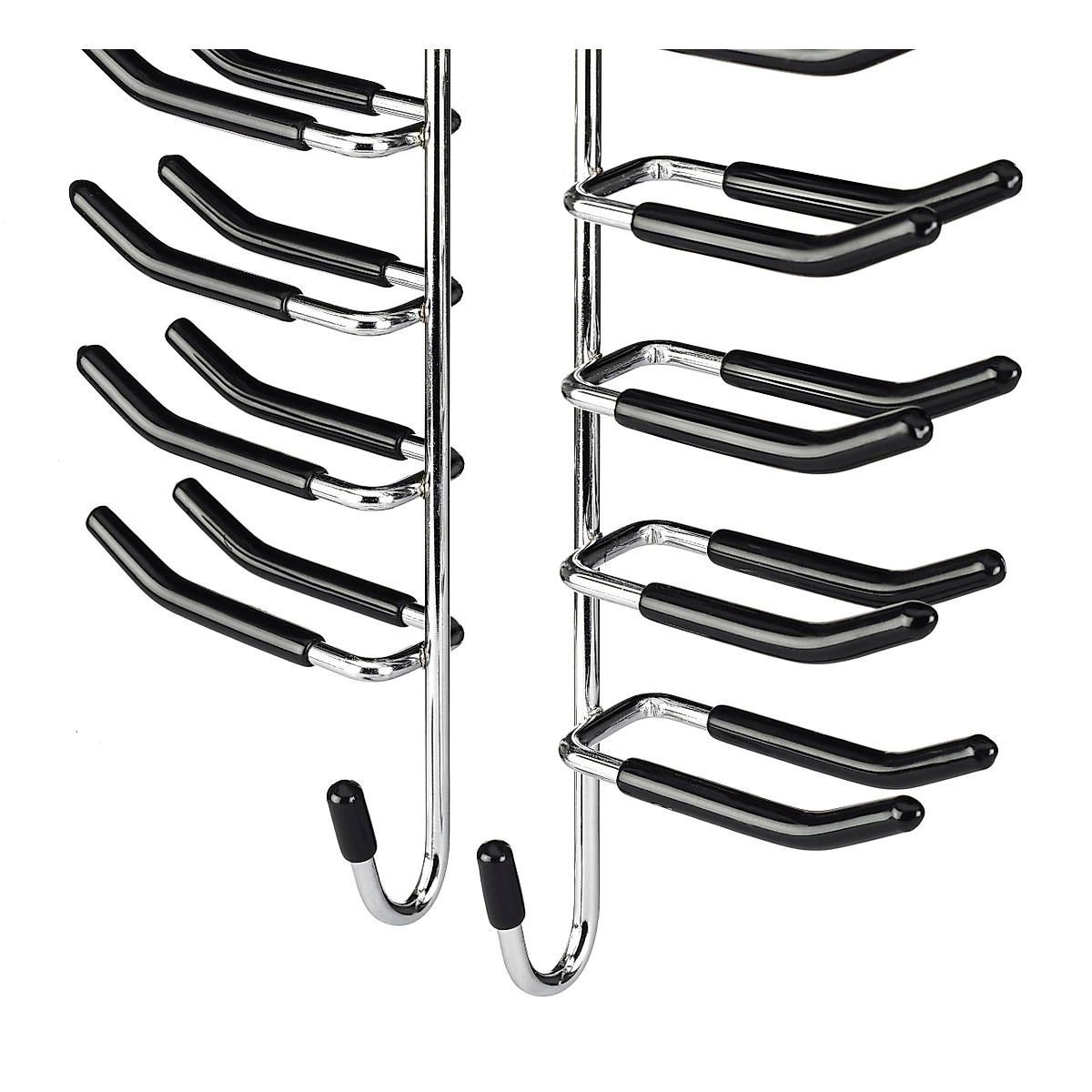 Whitmor Swivel Tie Hanger with Belt Loops Chrome / Black