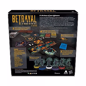 Avalon Hill Hasbro Gaming Betrayal at The House on The Hill 3rd Edition Cooperative Board Game,Ages 12 and Up,3-6 Players,50 Chilling Scenarios