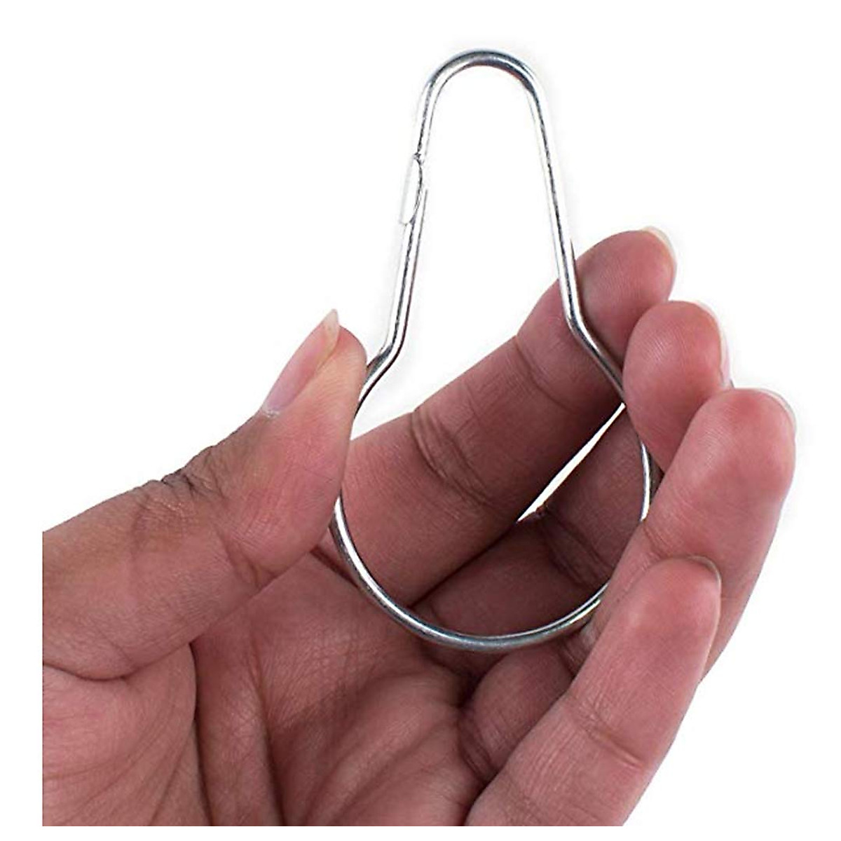 A person who loves life，Shower Curtain Ring Hook Metal Shower Ring 100pcs